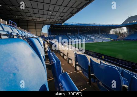 A ground shot showing the pitch and the Emirates FA Cup banner during ...