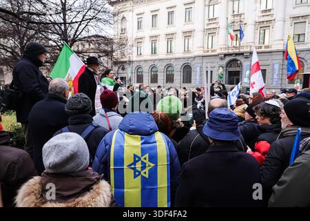 Milan, Demonstration against the Iranian government in front of the ...