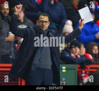 Chelsea manager Liam Rosenior celebrates after Alejandro Garnacho ...