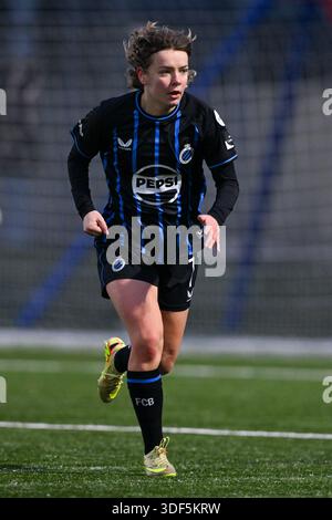 Aalter, Belgium. 10th Jan, 2026. Isabelle Iliano (18) of Brugge ...