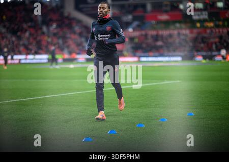 Nathan Tella (Leverkusen) Leverkusen, January 10, 2026, Football ...