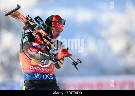 OBERHOF, GERMANY - 8 JANUARY, 2026: Philipp Nawrath, Tommaso Giacomel ...
