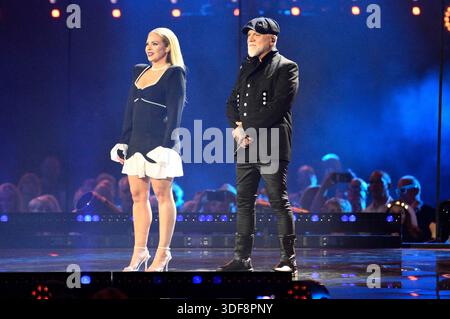Nino de Angelo and Marina Marx during the "Schlagerchampions - Das ...