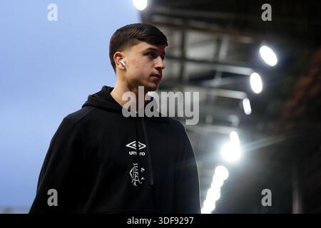 Rangers' Mikey Moore ahead of the William Hill Premiership match at the ...