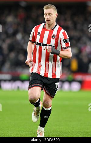 Ben Mee of Sheffield United in the pregame warmup session during the ...