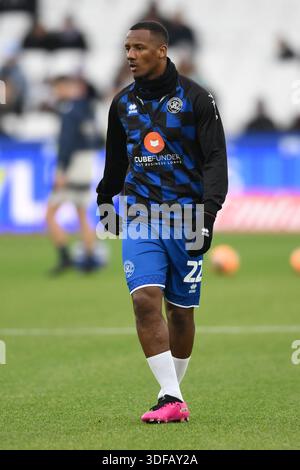 Richard Kone of Queens Park Rangers warms up during the Stoke City v ...