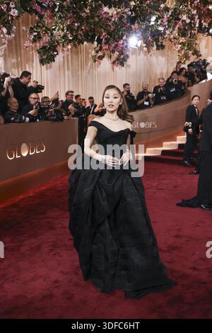 Ariana Grande at the 83rd Annual Golden Globe Awards held at the ...