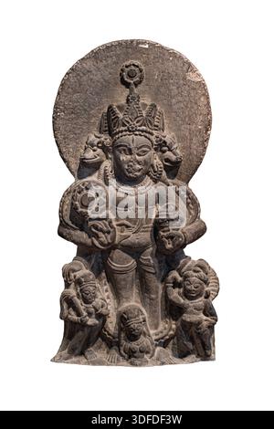 Vishnu. Gadha Devi & Chakrapursha. 12th Century. Stone. Verinag ...