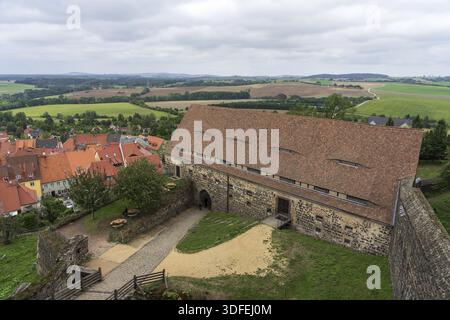 BURG STOLPEN, GERMANY - AUGUST 28, 2022: Medieval fortress on a basalt ...