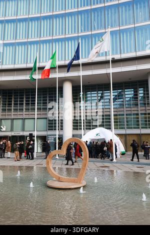 Milan, The closing event of the "Olympic Hearts" project with the ...