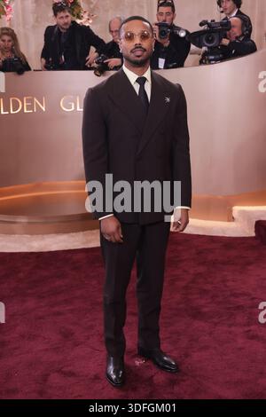 Michael B. Jordan attends the 83rd annual Golden Globe Awards at The ...