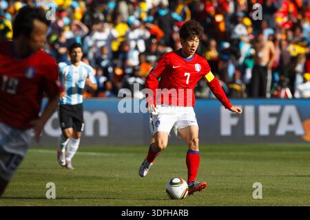 National soccer team South Korean players jog at a soccer field in ...