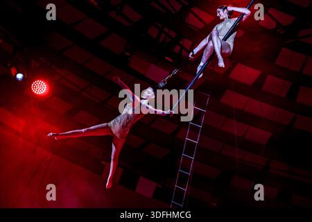 Budapest, Hungary. 16th Jan, 2026. An aerial drone photo shows the snow ...