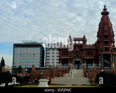 Cairo, Egypt, January 1 2026: Baron hotel and The Baron Empain Palace ...