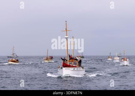 Brown Owl leads the flotilla of 52 Dunkirk Little Ships leaving ...