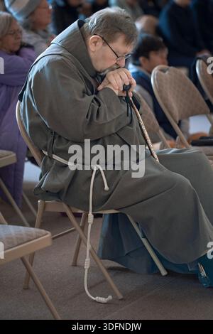 Franciscan Friar Tom Orians at the 2026 Interfaith Prayer Service at ...