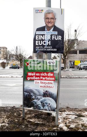 Wahlplakat der KPÖ und FPÖ anlässlich der Gemeinderatswahl in Graz am ...