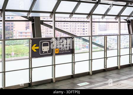 Taipei Metro sign. MRT is a metro system serving capital & New Taipei ...