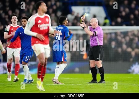 Chelsea's Estevao during the Carabao Cup semi-final first leg match at ...
