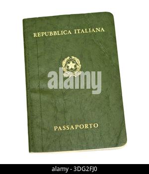 Italian Identity card and white background Stock Photo - Alamy