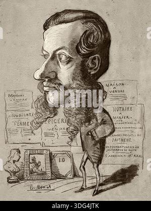 Caricature by Claude Monet of Léon Manchon, French art critic ...