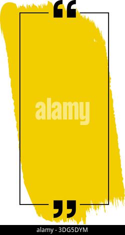 Rectangular quote box featuring quotation marks, framing an empty space ...