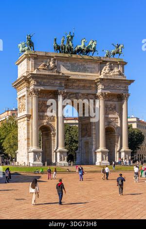 Arch of Peace, or Arco della Pace, city gate in the centre of the Old ...