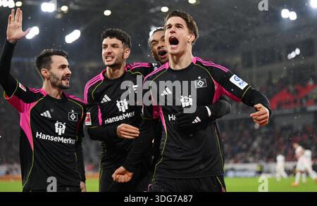 1:0 Goal, celebration, goal scorer Fabio Vieira (HSV Hamburg) Hamburg ...