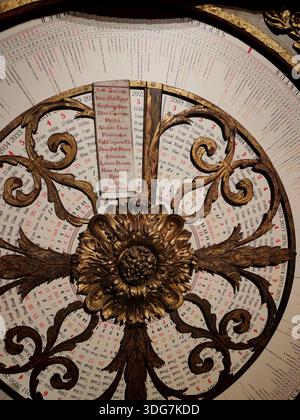 The Lyon astronomical clock inside the cathedral, France Stock Photo ...