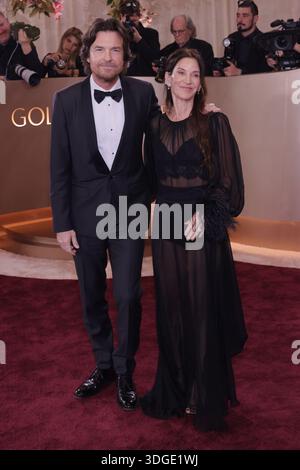 Jason Bateman and Amanda Anka attend the 83rd annual Golden Globe ...
