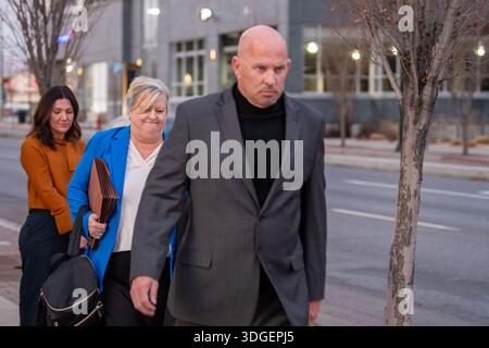 Defense attorney Kathryn Nester and Tyler Robinson, center, accused in ...