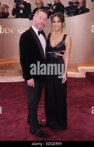 Macaulay Culkin and Brenda Song attend the 83rd annual Golden Globe ...