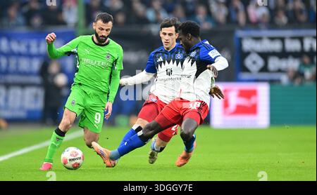 from left: Bakery Jatta, Nicolas Capaldo (HSV Hamburg) Hamburg, January ...