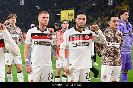 from left Louis Oppie, Mathias Rasmussen, Lars Ritzka (St. Pauli) FC ...
