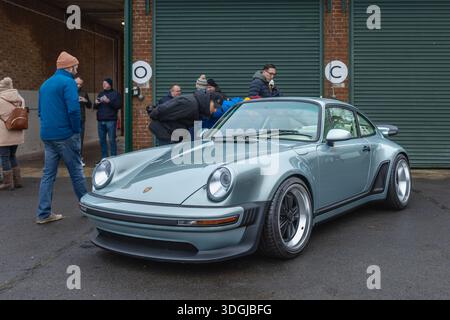 Singer Porsche 911 Turbo, on display at the Bicester Motion assembly ...