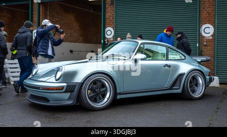 Singer Porsche 911 Turbo, on display at the Bicester Motion assembly ...
