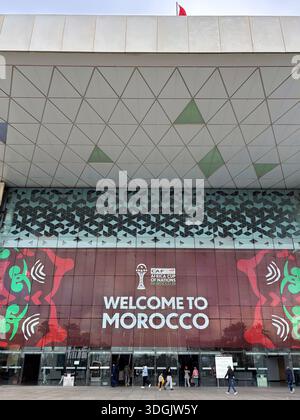 Morocco 2025 Africa Cup of Nations banner in train station, CAF ...