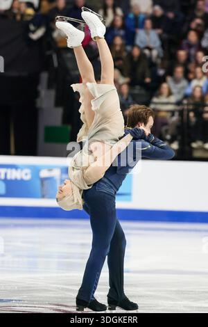 Olivia Smart and Tim Dieck of Spain compete during the ice dancing free ...