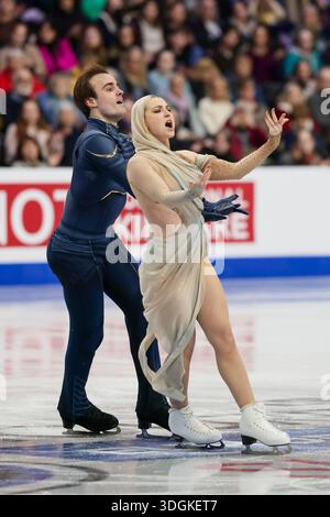 Olivia SMART and Tim DIECK of Spain perform during the exhibition gala ...