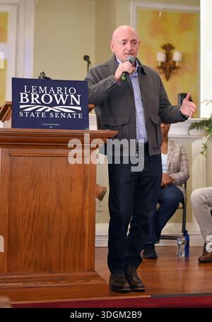 Senator Mark Kelly at a public appearance for Special Election Canvass ...