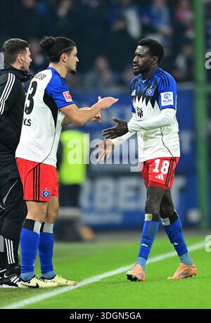 from left Bakery Jatta (HSV Hamburg), Louis Oppie Hamburg, January 23 ...