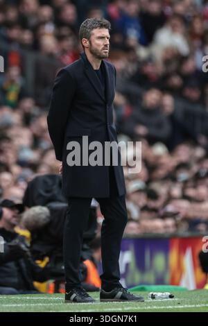 Michael Carrick interim head coach of Manchester United looks on during ...