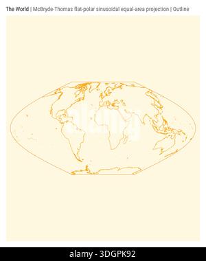 Map of the World. McBryde-Thomas flat-polar parabolic pseudocylindrical ...
