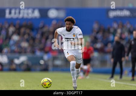 Getafe, Spain. 18th Jan 2026. Getafe CF and Valencia CF at Coliseum ...