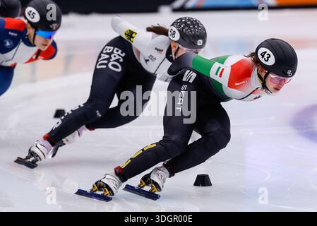 Maja Dora Somodi of Hungary competing on the Short Track Speed Skating ...