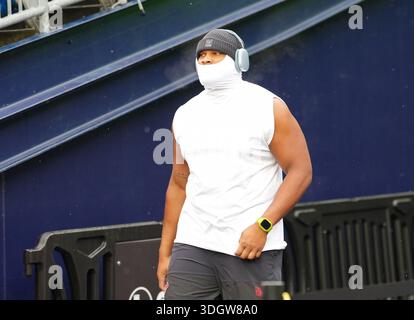 Houston Texans guard Ed Ingram arrives for the NFL football team's ...