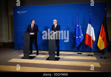 French Economy and Finance Roland Lescure leaves after the weekly ...