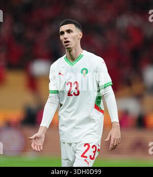 Bilal El Khannouss Morocco Looks On During Scotland And Morocco