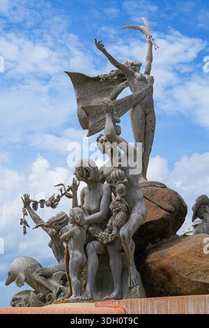 The majestic Fuente Raíces (Roots Fountain) in Old San Juan, Puerto ...