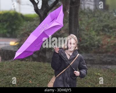 Dublin, Ireland - 20th January 2026: Mirror like reflections on the ...